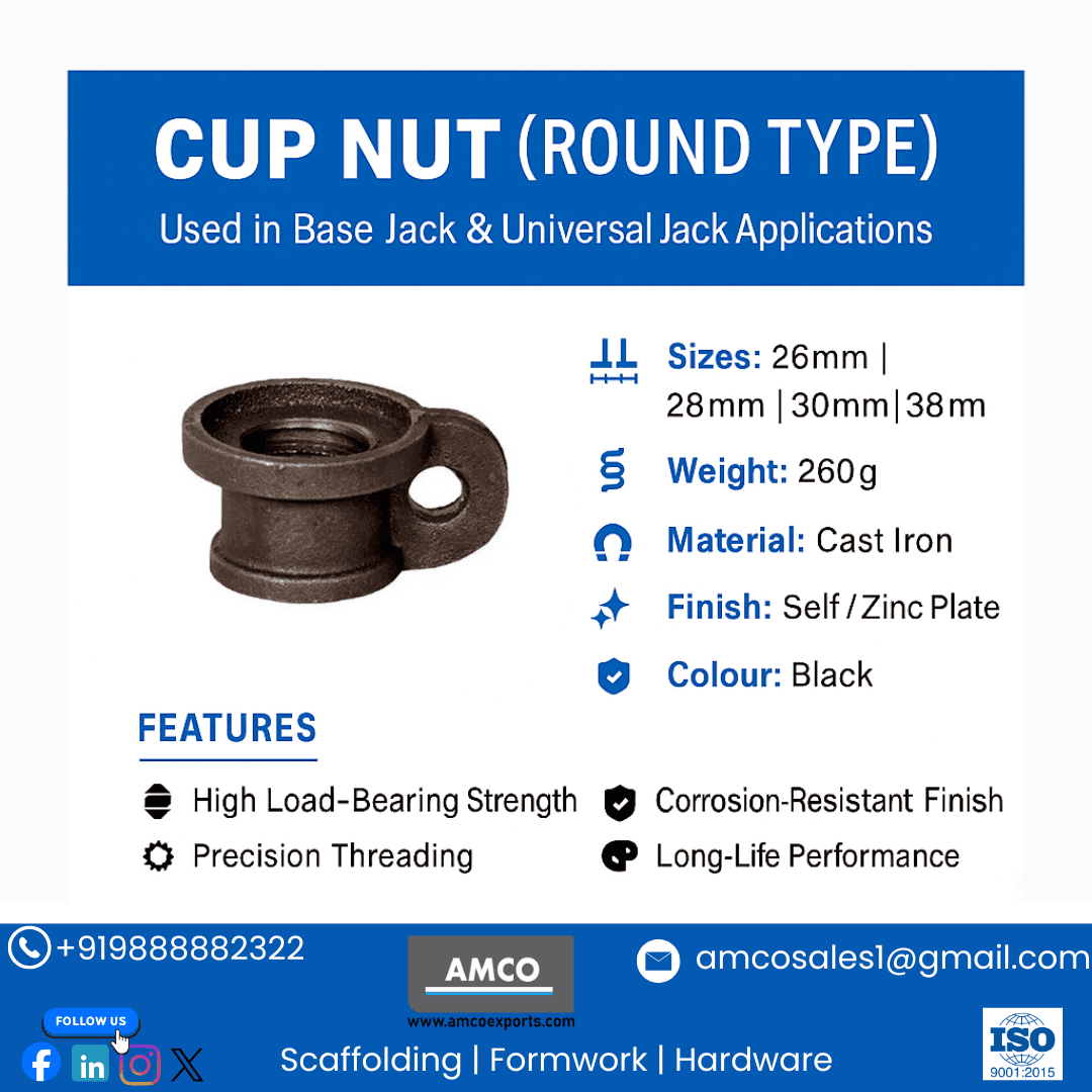 Scaffolding Cup Nut Manufacturer for Base Jack Systems