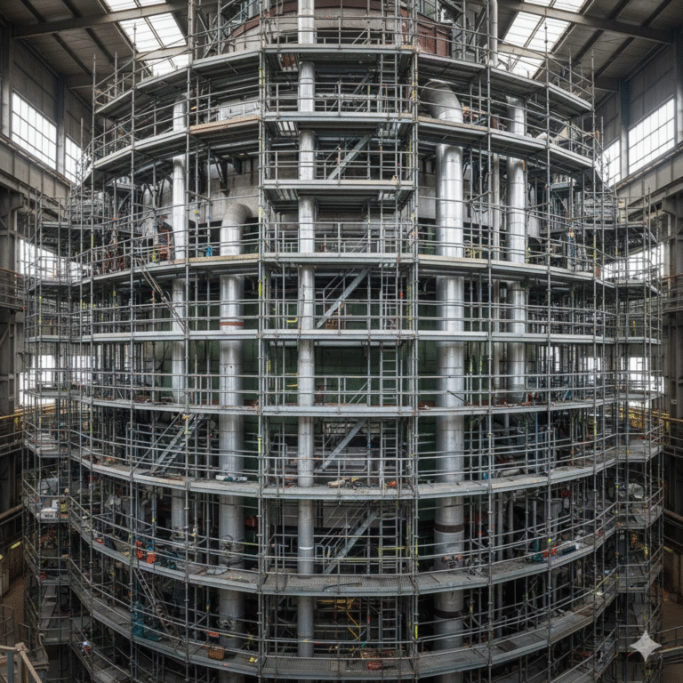 Boiler insulation scaffolding system | Amco Exports