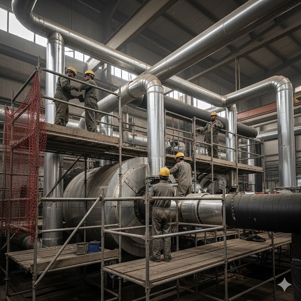 Scaffolding Support for Insulation Work | Industrial Projects India