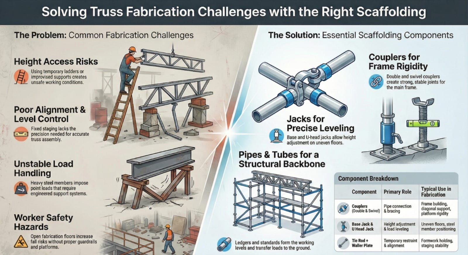 Industrial Scaffolding Supplier for Truss Manufacturing Units | Amco